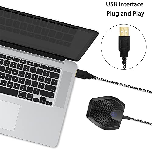 ZSEDP Omni-Directional USB Condenser Microphone Mic for Meeting Business Conference Computer Laptop Voice Studio Speech Microphone
