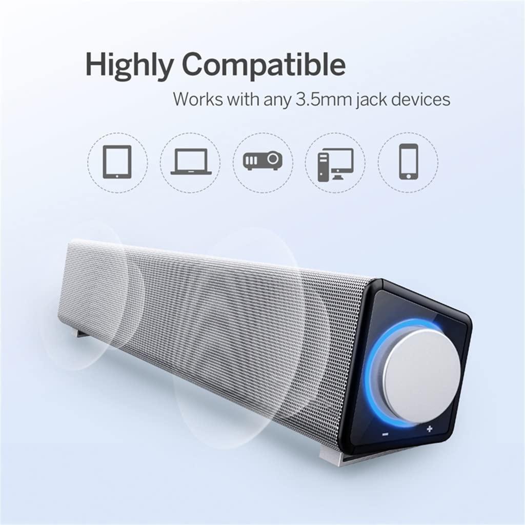 ZSEDP Soundbar 5.0 Speaker Powerful Drivers Subwoofer Wall Mount Home Theater System Support