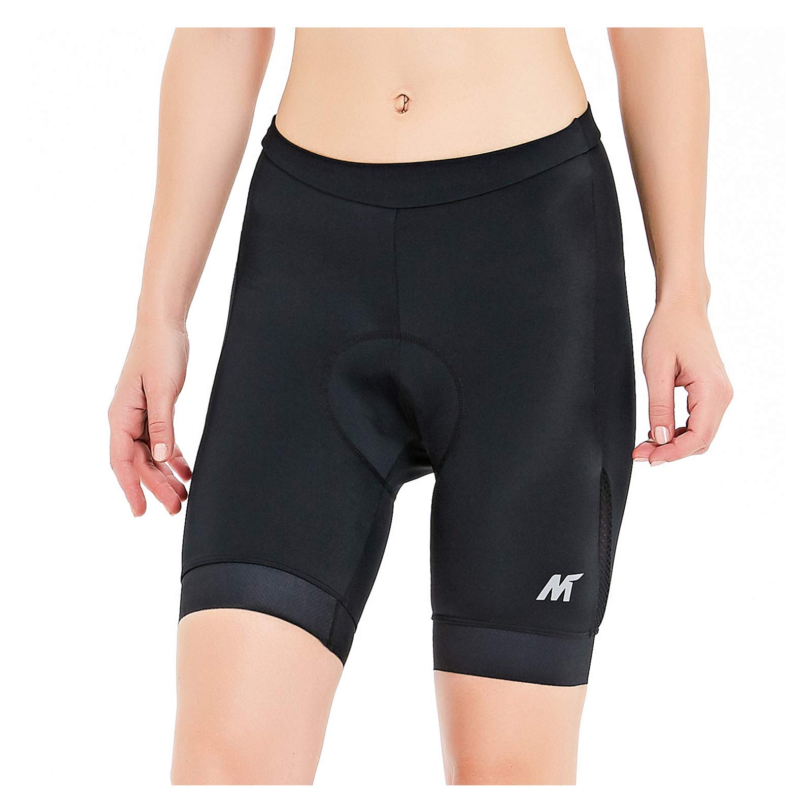 Mysenlan Women's Cycling Compression Shorts 3D Padded Bike Bicycle Pants Riding Tights Black
