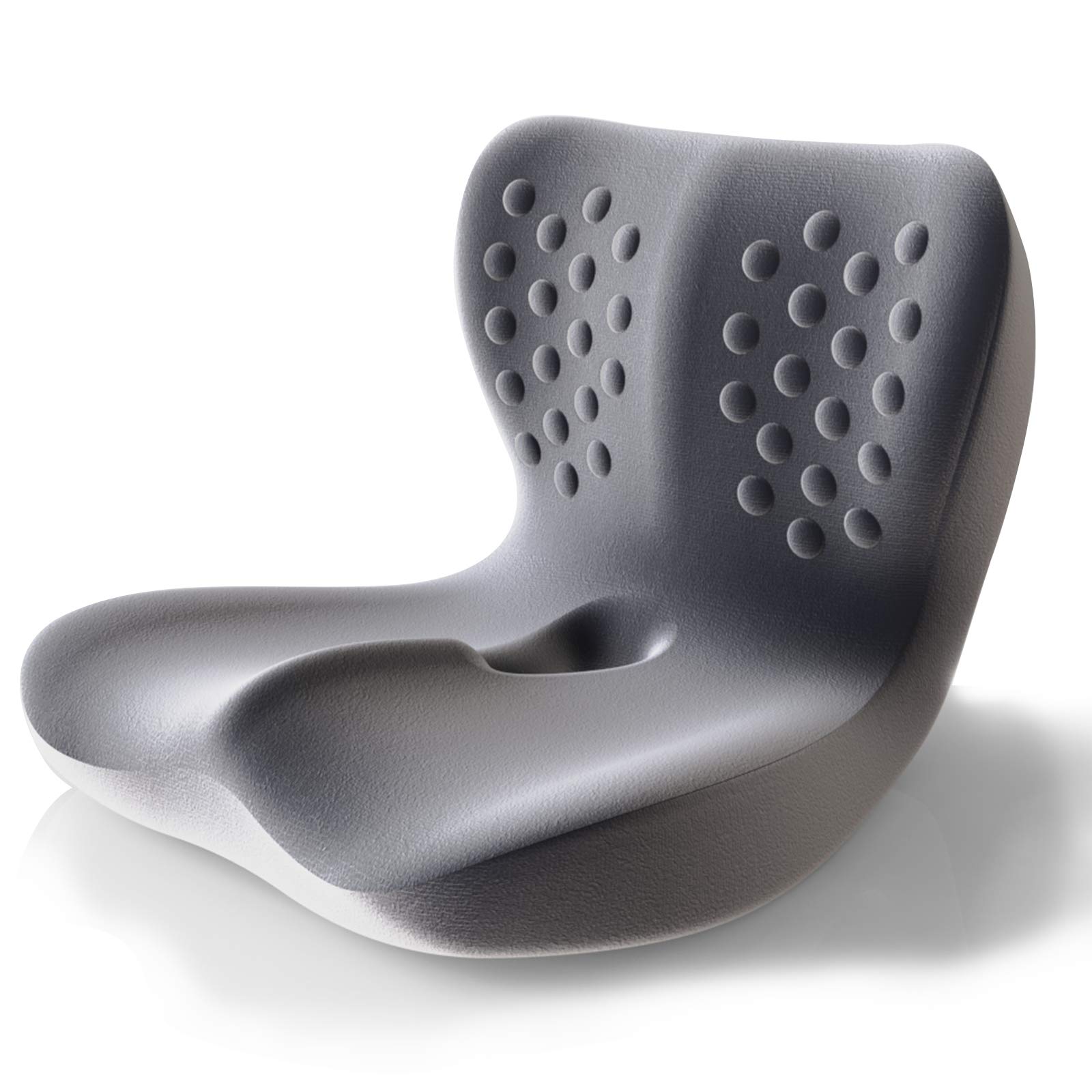 pitkalle Seat Cushion for Office Chairs - Momery Foam Chiar Cushion for Tailbone Pain Relief, Back Pain, Long Sitting Pressure Relief