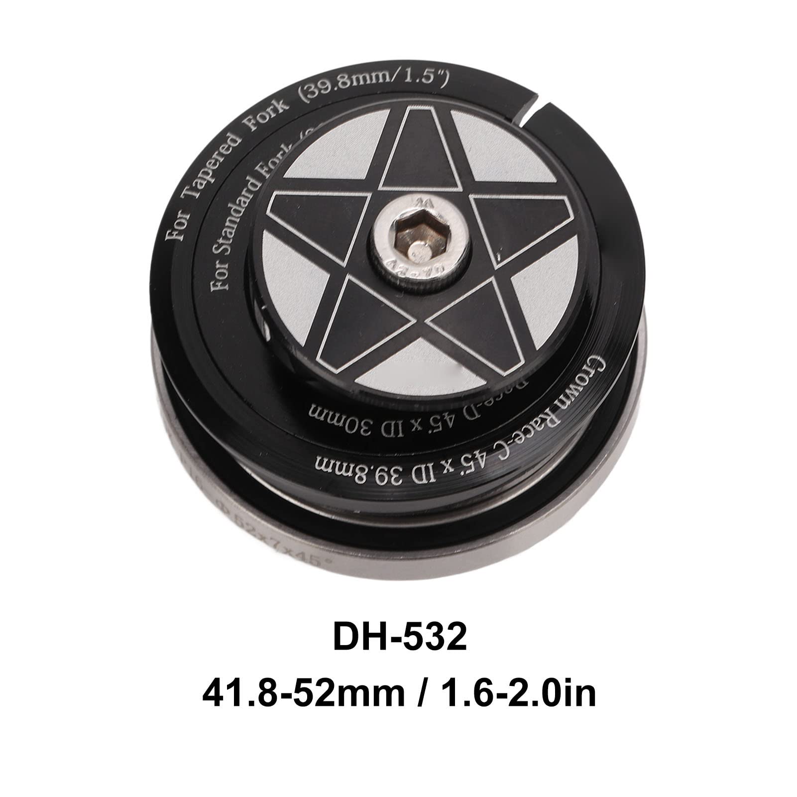 Uxsiya Headset Bearings, Tapered Headset Anodized Coloring for Road Bike