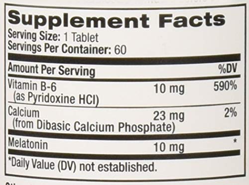 Natrol Advanced Sleep Melatonin Tablets, Maximum Strength 10 mg 60 ea (Pack of 8)