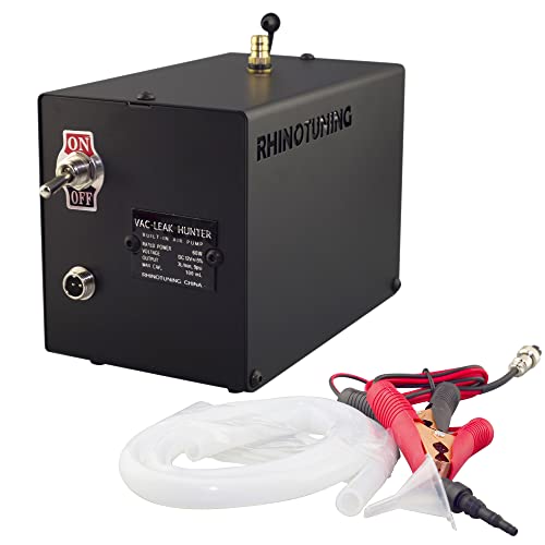 Rhinotuning Automotive Smoke Machine Car Pipe Leakage Diagnostic Tester 12V Built-in-Pump Vac-Leak Hunter for Motorcycle Car Truck