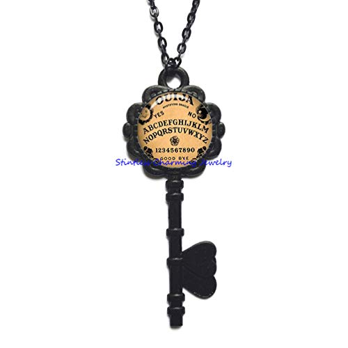 Ouija Board Pendant Oujia Key Necklace Oujia Inspirational Gift Black Magick Photo Pendant Wiccan Jewelry Wicca Key Necklace Pagan Jewelry-JP183