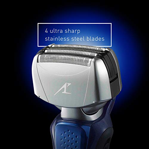 Panasonic Arc4 Electric Razor for Men with Pop-Up Beard Trimmer, 4-Blade Foil Cutting System, Flexible Pivoting Head, Hypoallergenic, Wet/Dry Electric Shaver – ES8243AA