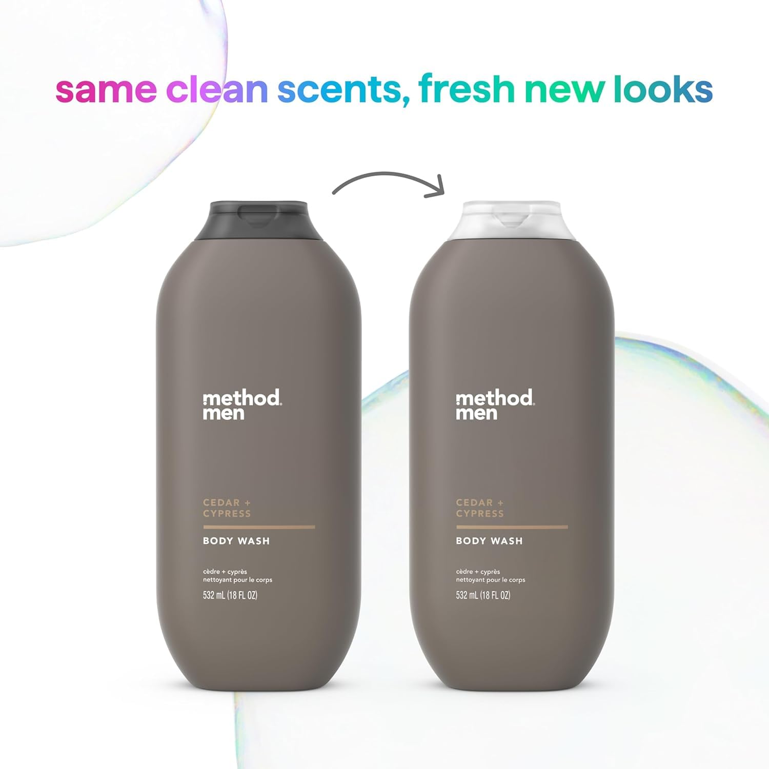 Method Men Body Wash, Cedar + Cypress, Paraben and Phthalate Free, 18 FL Oz (Pack of 3)