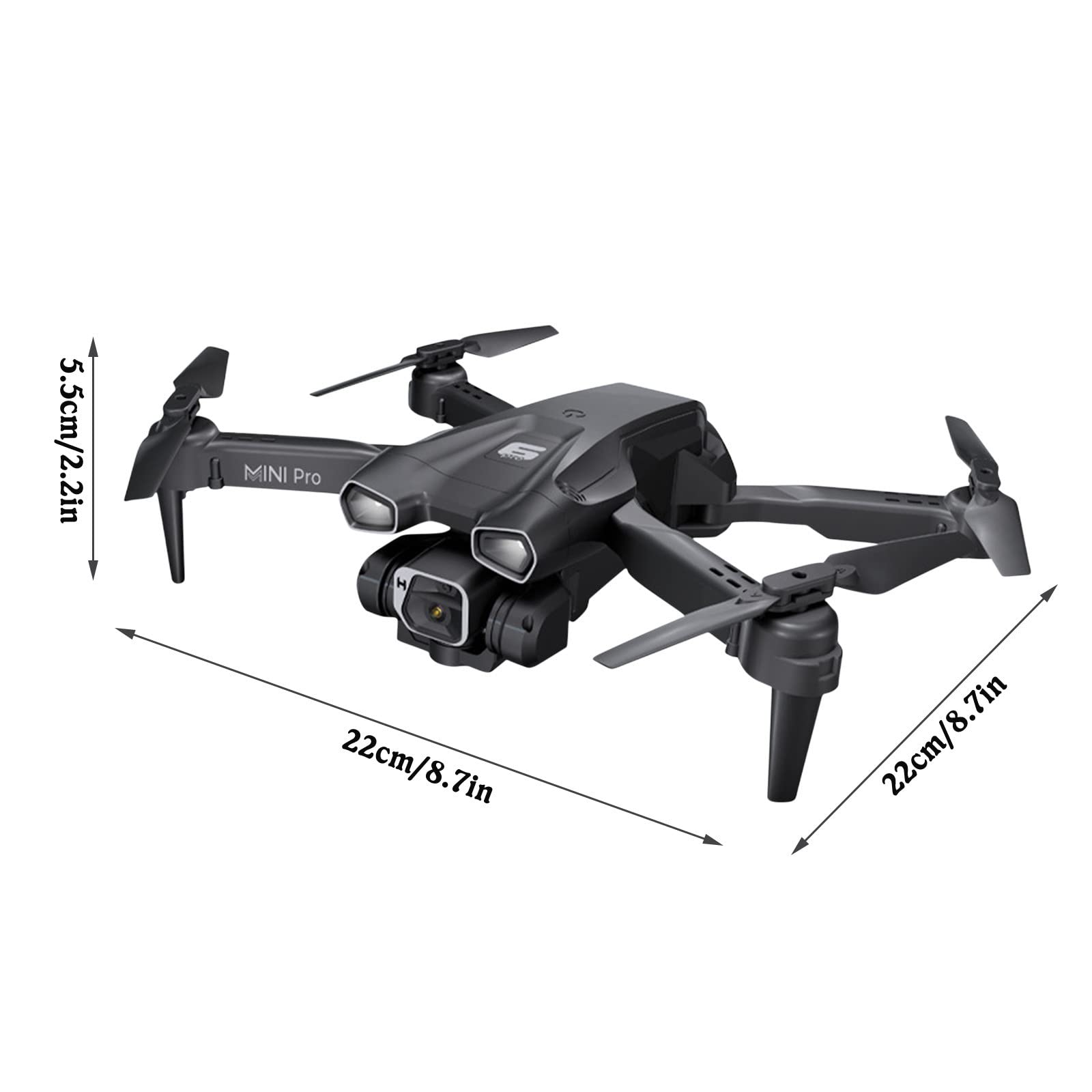 New H66 Aerial Drone, 4k Professional Hd Camera Drone For Adult, Long Endurance Folding Remote Control Aircraft With Wifi Fpv Live Video, Single Lens With Storage Bag, Trajectory Flight, App Control (Black B)