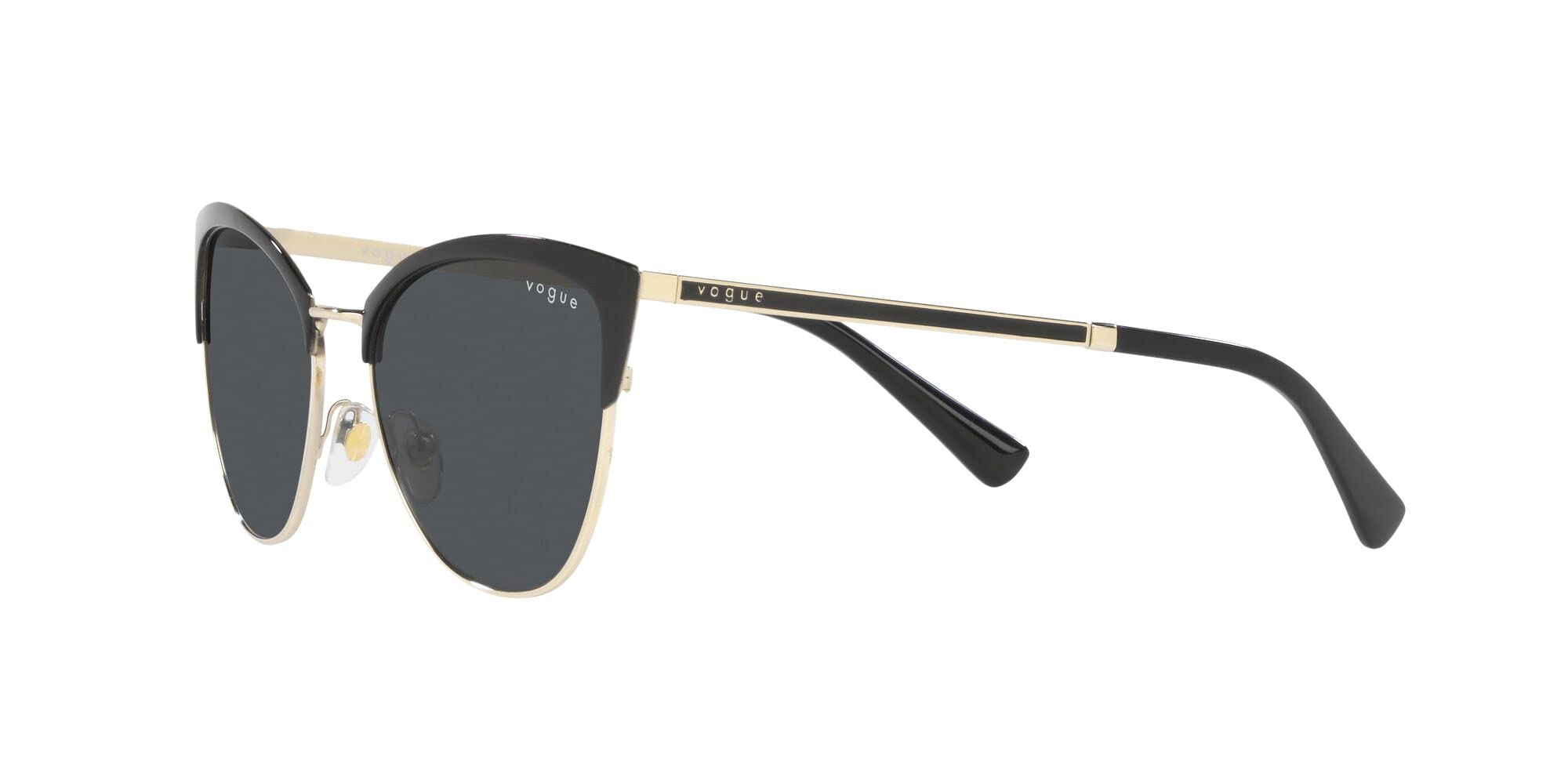 Vogue Eyewear Woman Sunglasses Top Silver/Rose Gold Frame, Polar Dark Blue Lenses, 55MM