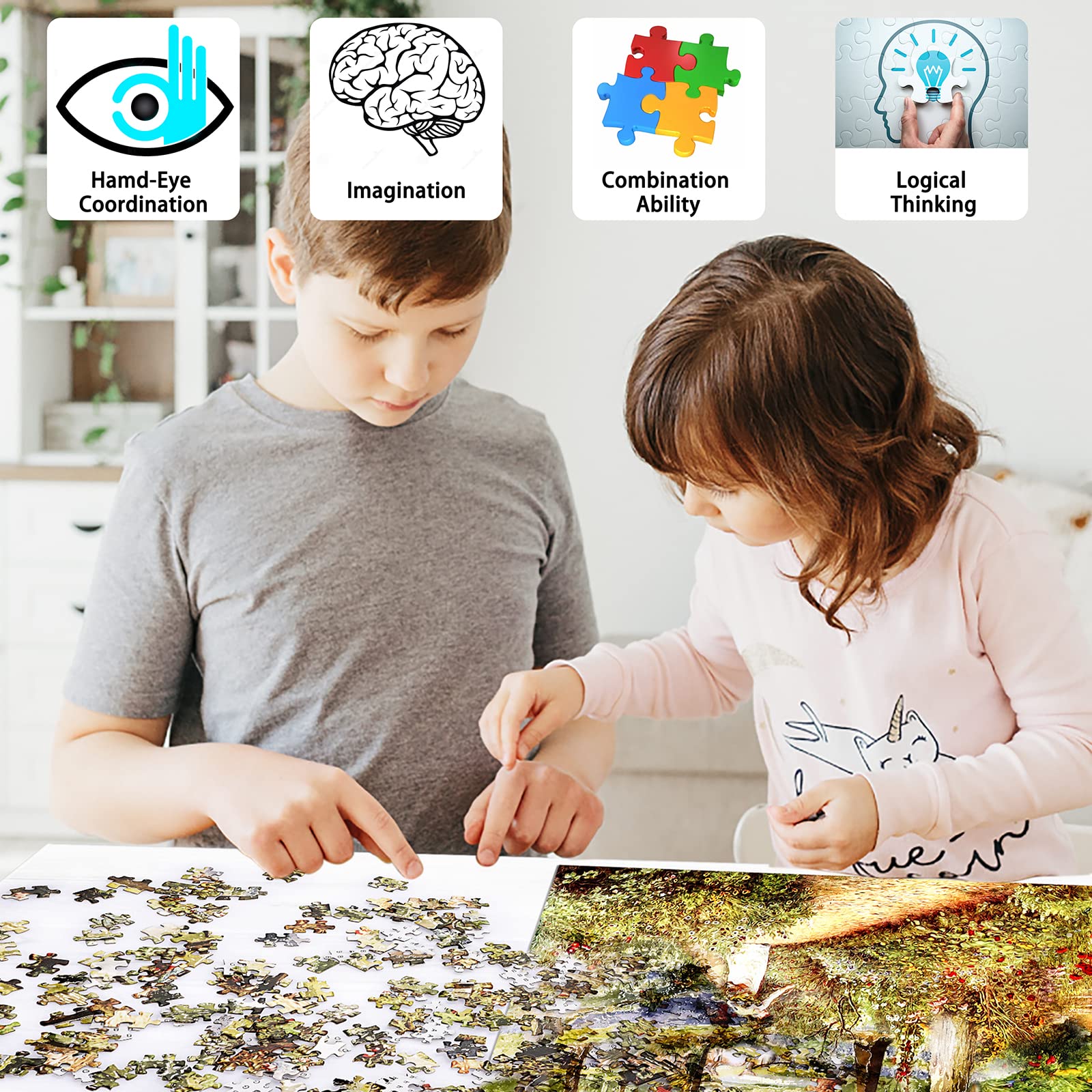 Wooden Jigsaw Puzzles for Adults 300 Pieces Floral Pattern,Sunflower Flower Pattern DIY Arts Craft for Home Wall Decor Birthday Gifts