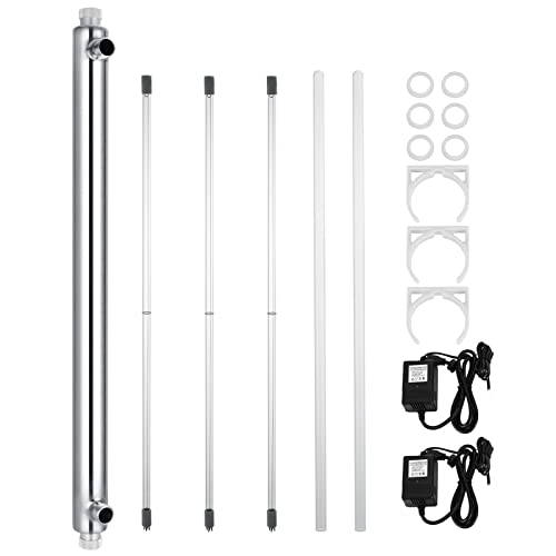 VEVOR Water Purifier Filter, for Whole House Water Purification, 12GPM 110V 55W, 2 Extra Lamps + 1 Extra Quartz Sleeve