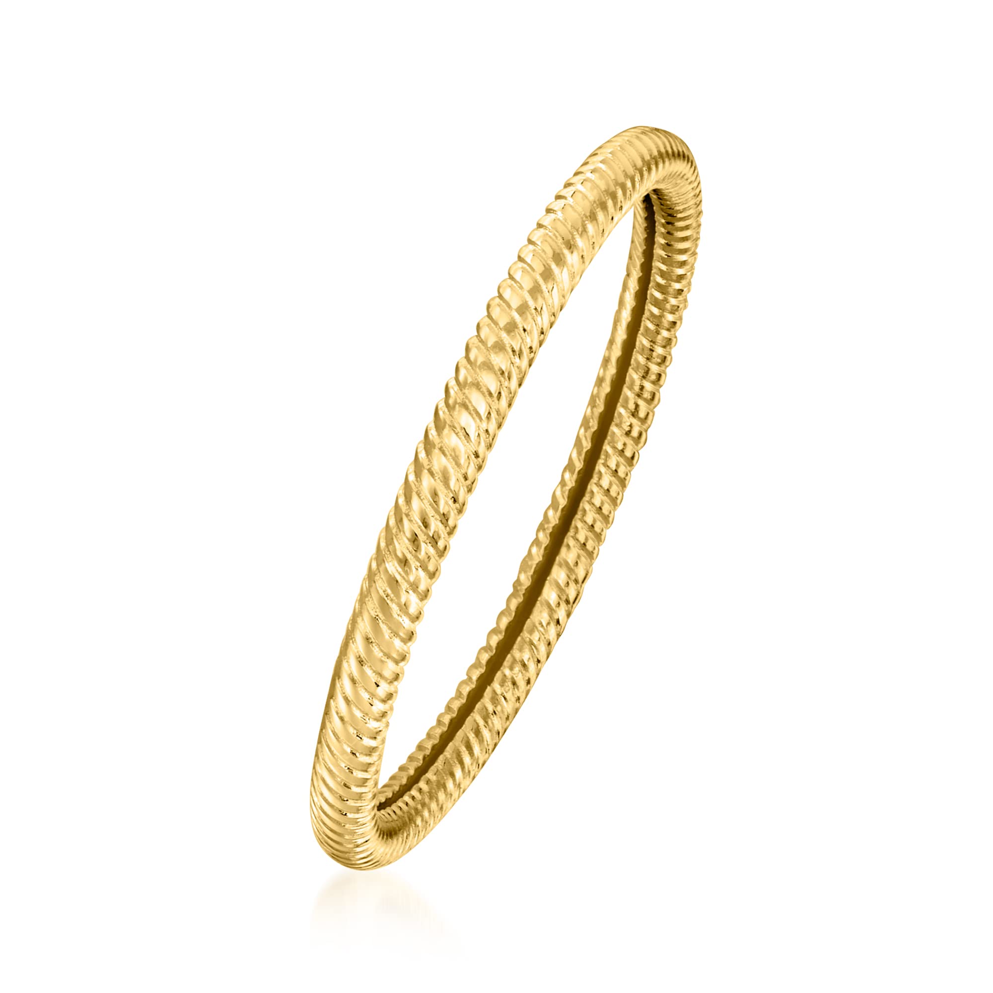 RS Pure by Ross-Simons 14kt Yellow Gold Roped Ring. Size 9