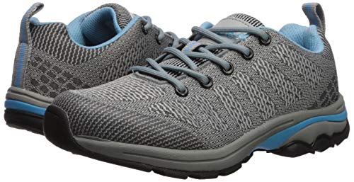 Propét Women's Petra Hiking Shoe, Light Grey/Light Blue, 6.5 Medium