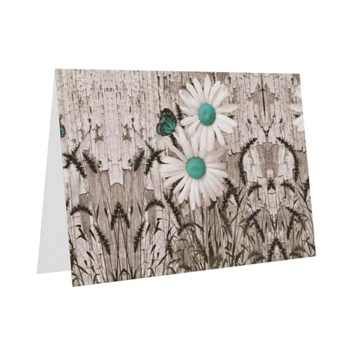 MQGMZ Mqgmzdaisy Flowers Print Thank You Cards With Envelopes Classic Blank Thank Pearl Paper Greeting
