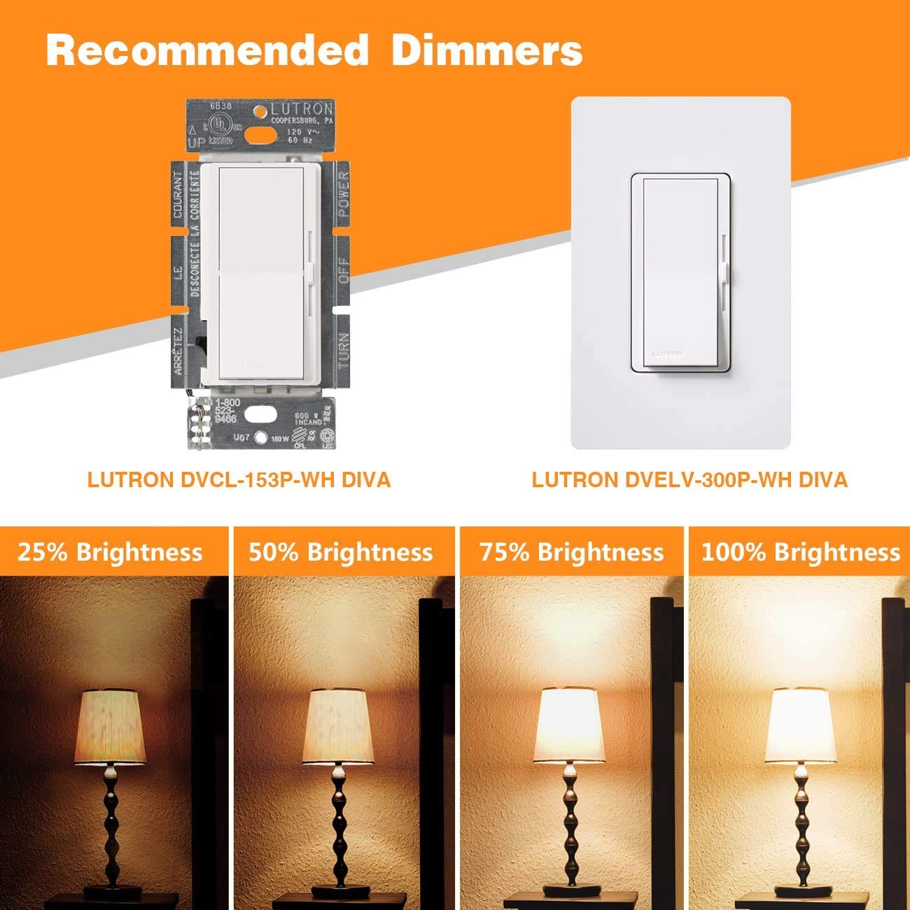 SHACHENG T10 LED Bulbs Warm White 2700K,6W Dimmable LED Tubular Edison Bulbs 60 Watt Equivalent,AC120V E26 Medium Base Lamp Bulb for Desk Lamp,Pendant Lights,Pack of 6