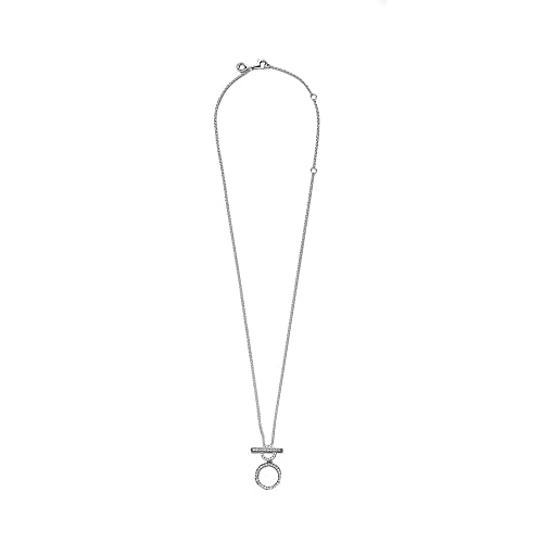 PANDORA Double Hoop T-bar, Clear CZ