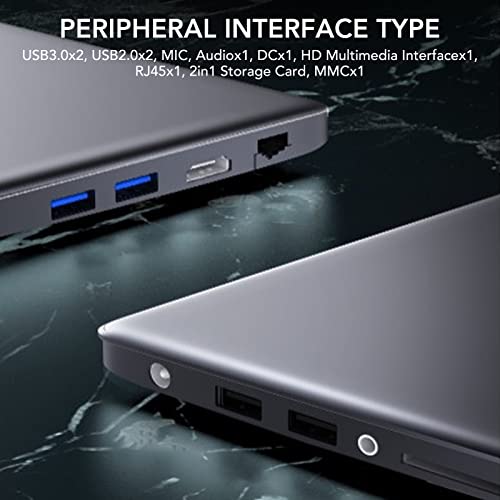 Shanrya 15.6in Laptop, High Performance Processor Ultra Thin Long Battery Life Laptop Computer 100-240v for Work (16+512G US Plug)