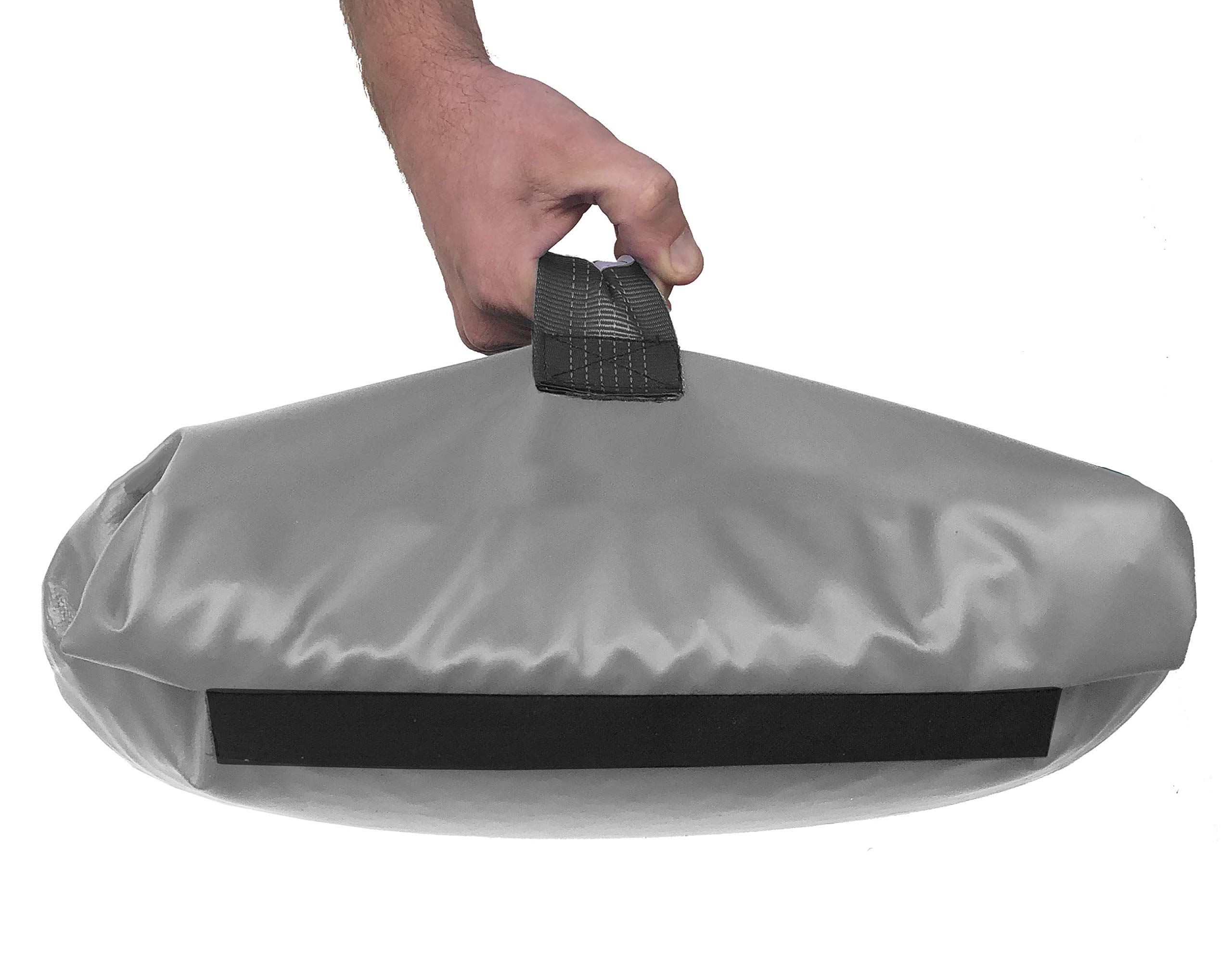 ROC SAC Ballast Bag, 40 to 60+ Pound Capacity, for Wakesurfing and Wakeboarding (Gray, Empty)