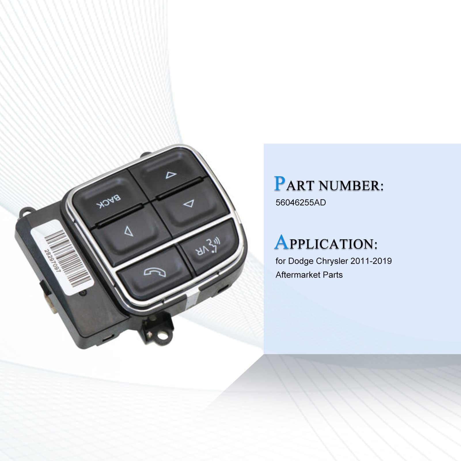 PANGOLIN 56046255AD Steering Wheel EVIC Control Switch for Dodge Chrysler 2011-2019 Aftermarket Parts