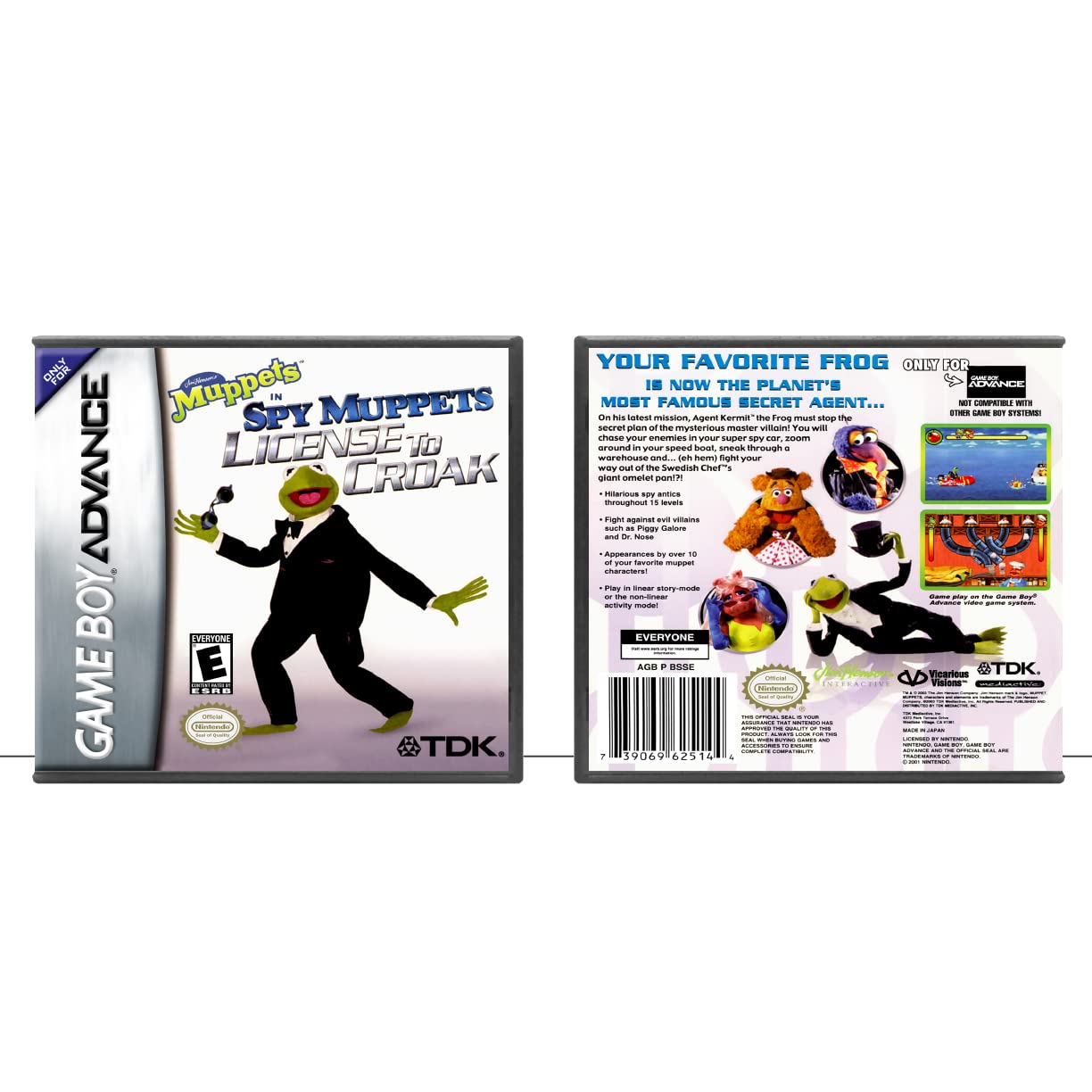 Spy Muppets: License to Croak | (GBA) Game Boy Advance - Game Case Only - No Game