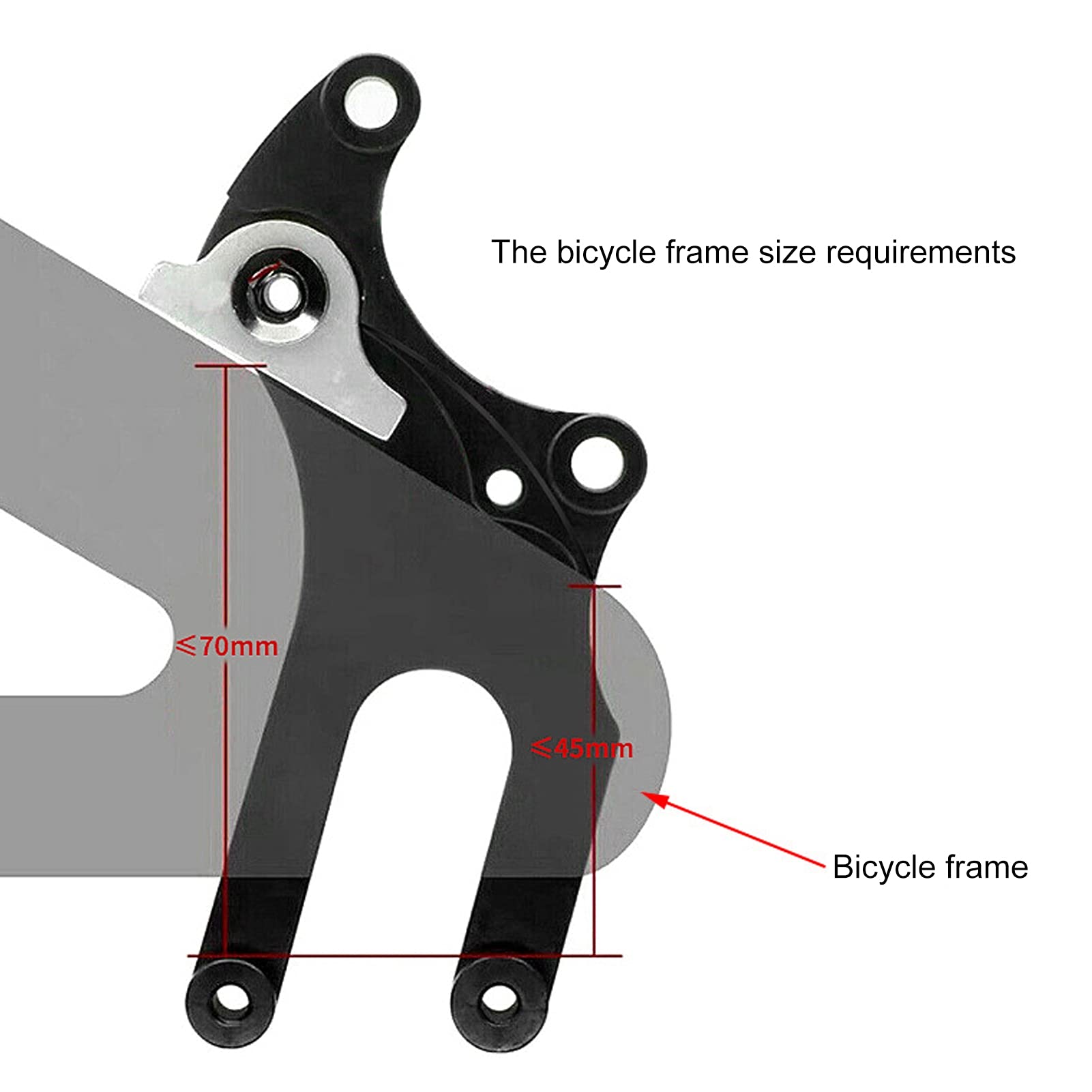 Shanrya Bicycle Disc Brake Adapter, Road Bike Disc Brake Conversion Aluminum Alloy Easy Installation Simple Structure Practical Integrated for Bike Modification