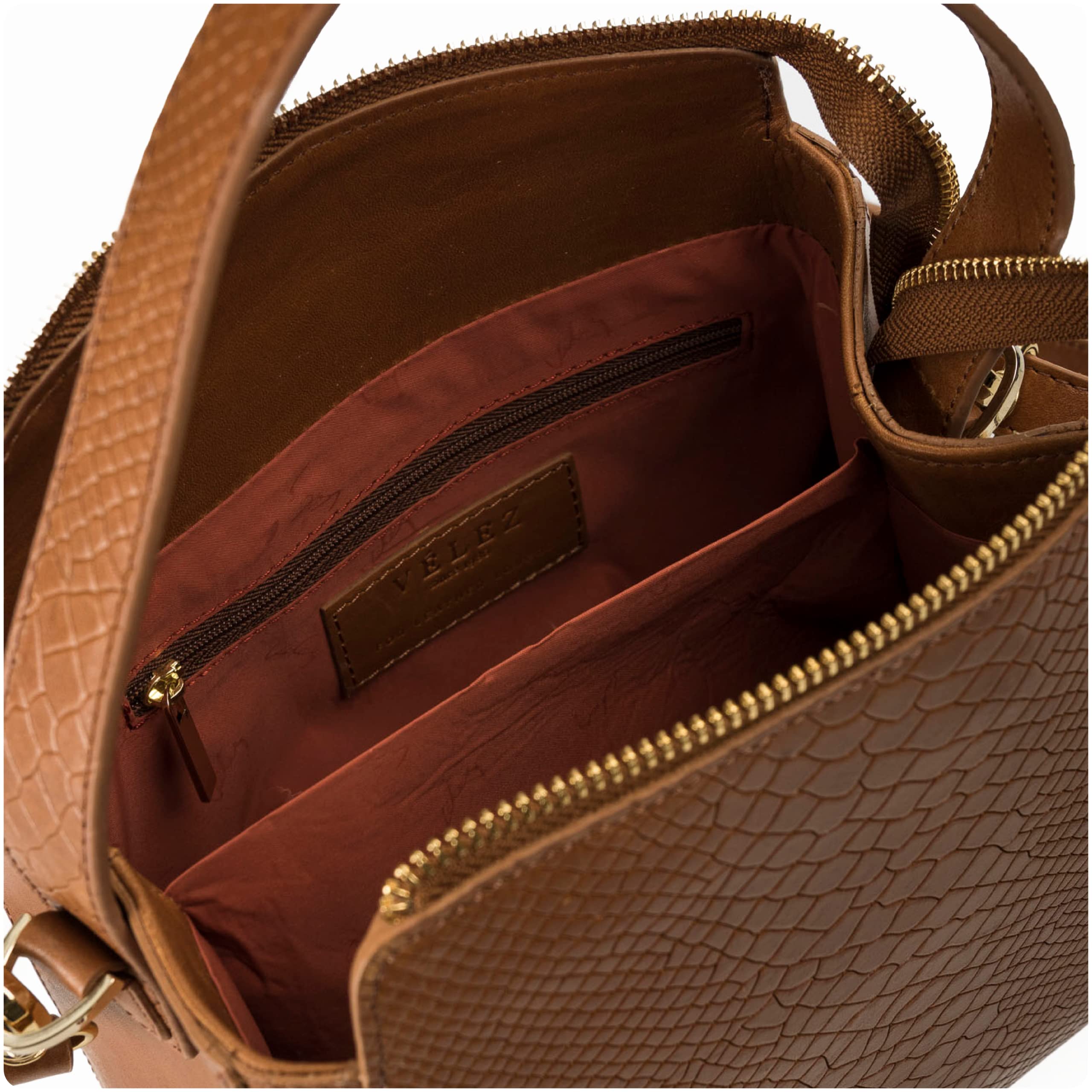 VELEZ TAN Leather Purses For Women- Crossbody Bags Designer Handbags