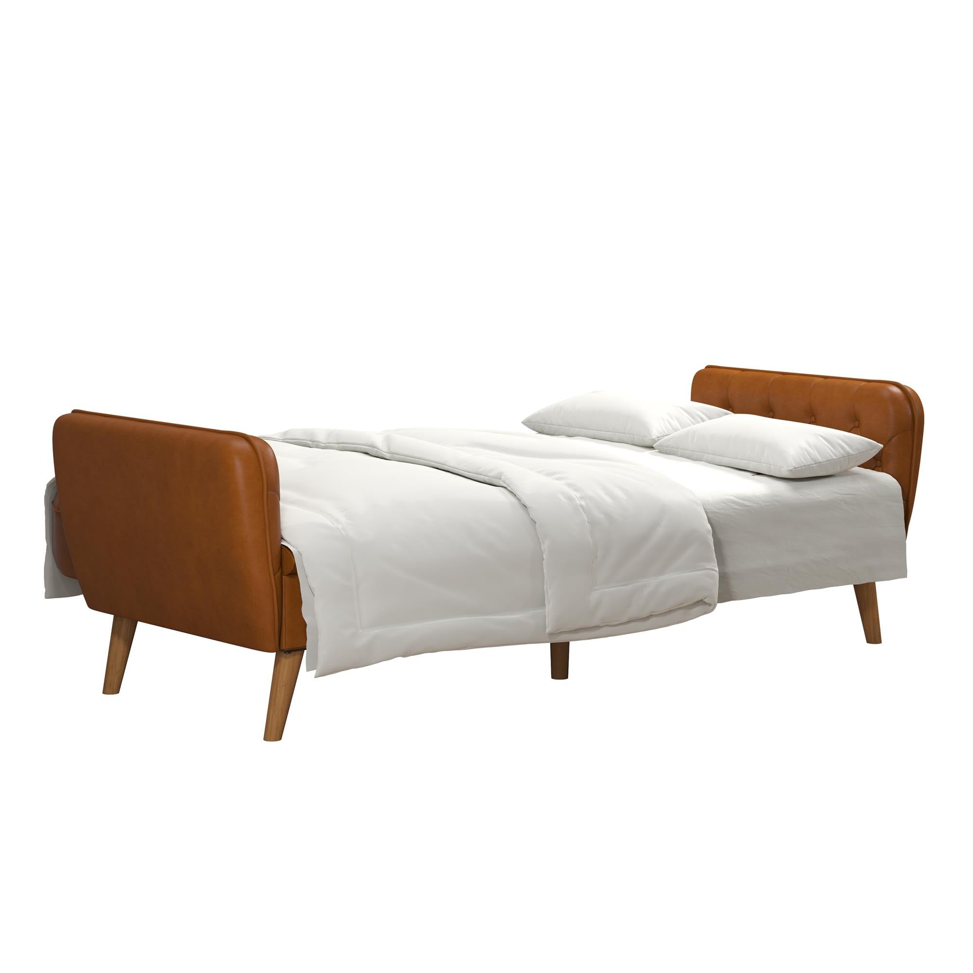 Novogratz Tallulah Memory Foam Futon, Gray Velvet