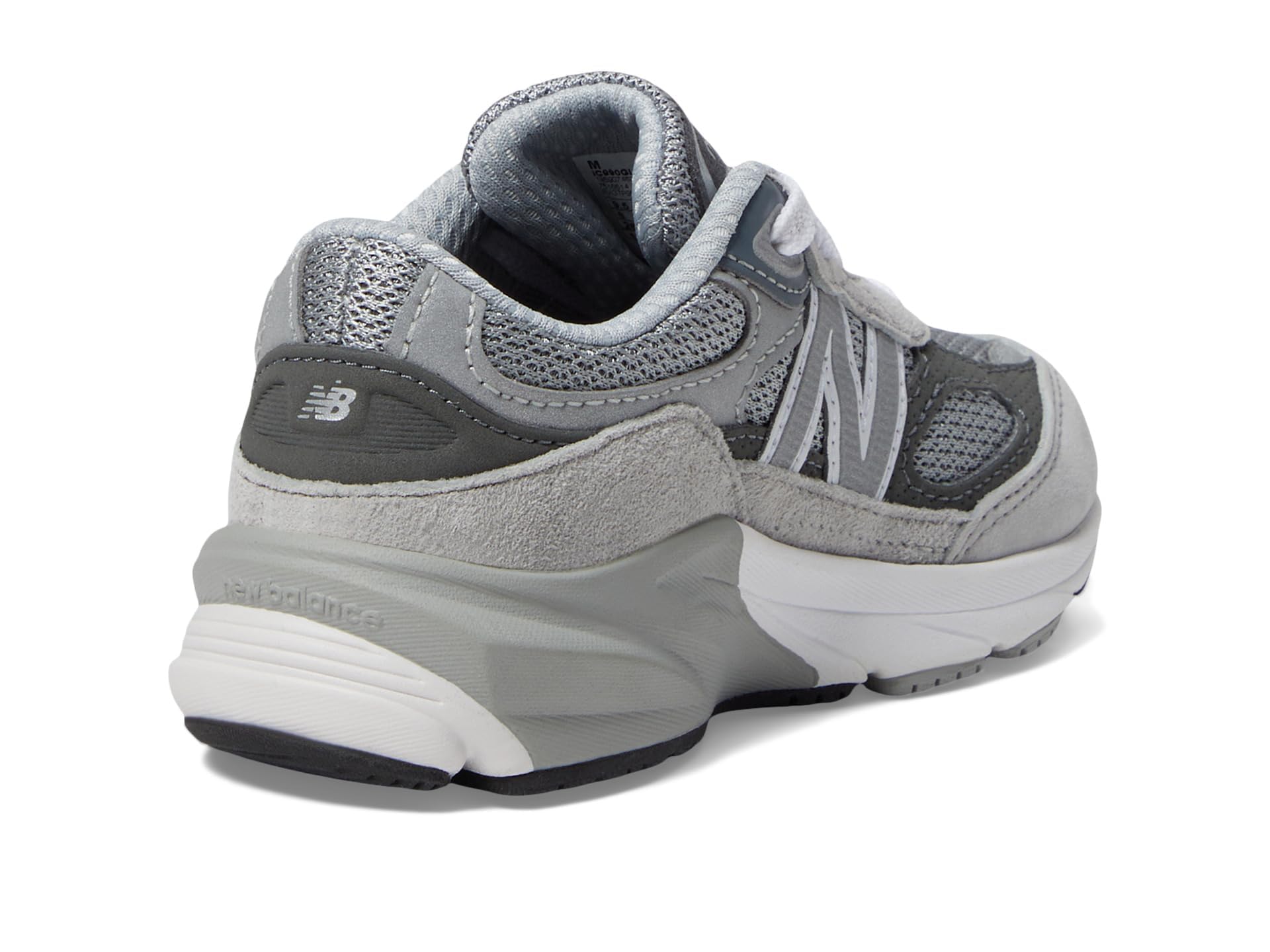 New Balance Boy's 990 V6 Lace-up Sneaker, Grey/Silver, 6 big kid