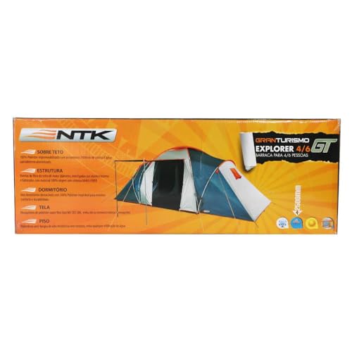 NTK Explorer GT 2 separate rooms, 4 Person 15.2 by 10.2 Foot Sport Camping Tent 100% 2500mm