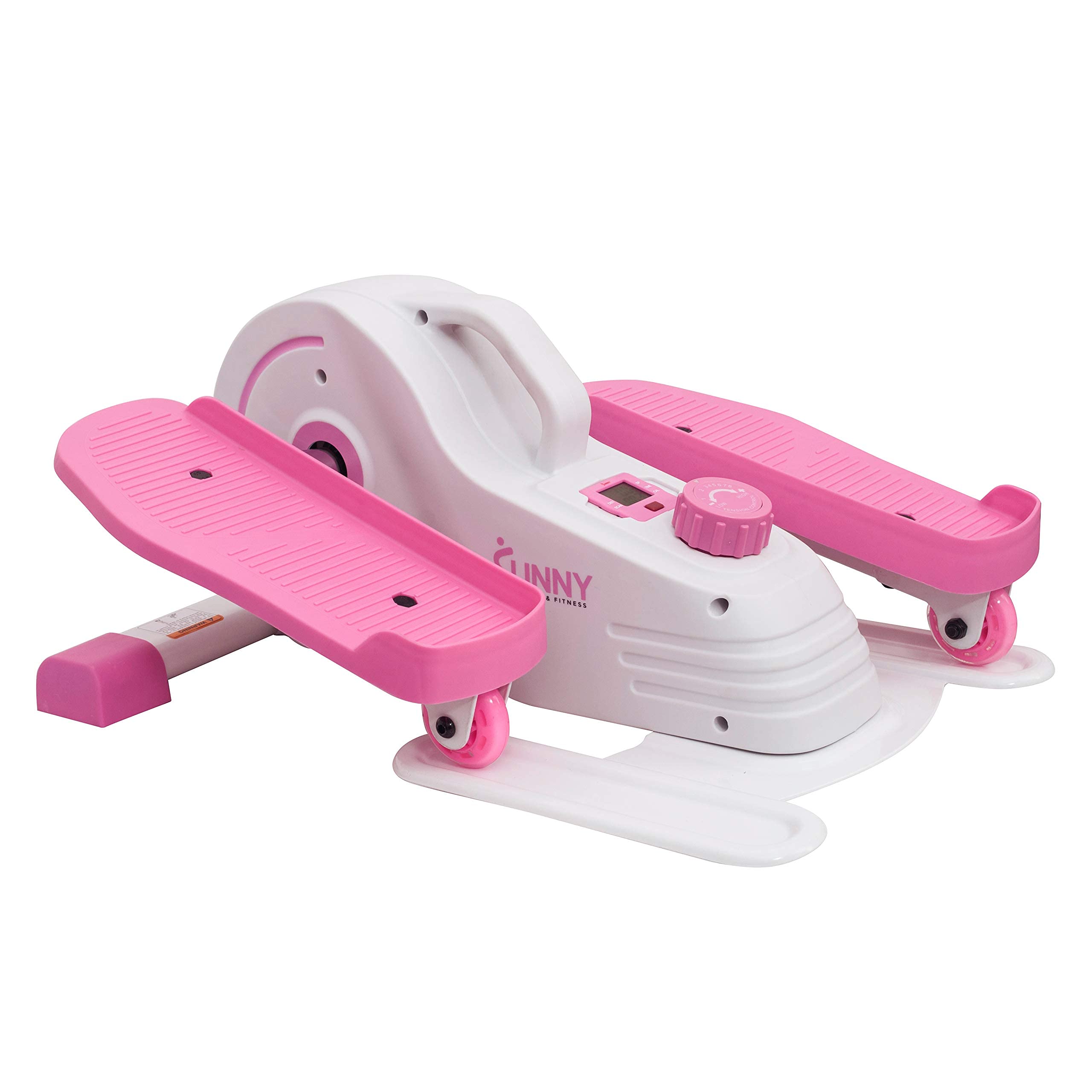 Sunny Health & Fitness Pink Under Desk Elliptical Machine - P2030 (Renewed)