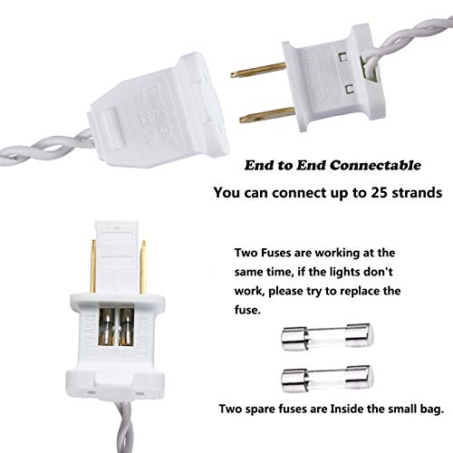 Vigdur Lantern - String Lights Waterproof Connectable Nylon Hanging Lantern String Lights Plug in White Decorative Lights for Patio Wedding Party Bedroom Indoor Outdoor Use,9.84FT