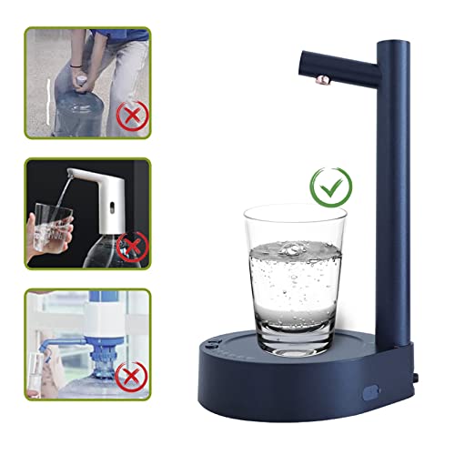 Mlijzard Desktop Water Bottle Dispenser,Automatic Water Jug Dispenser for 5 Gallon &Universal Bottles with 7 Level Quantitative USB Charging&Coaster,Suitable for Home/Office/Outdoor/Camping
