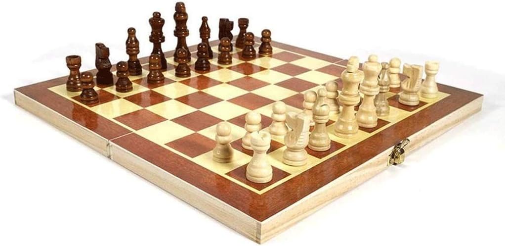 WENLII Upgraded Magnetic Chess Set, Chess Board Game Set, Including Adult Handmade Chess Pieces and Storage Slots (Size : 40 * 40cm)