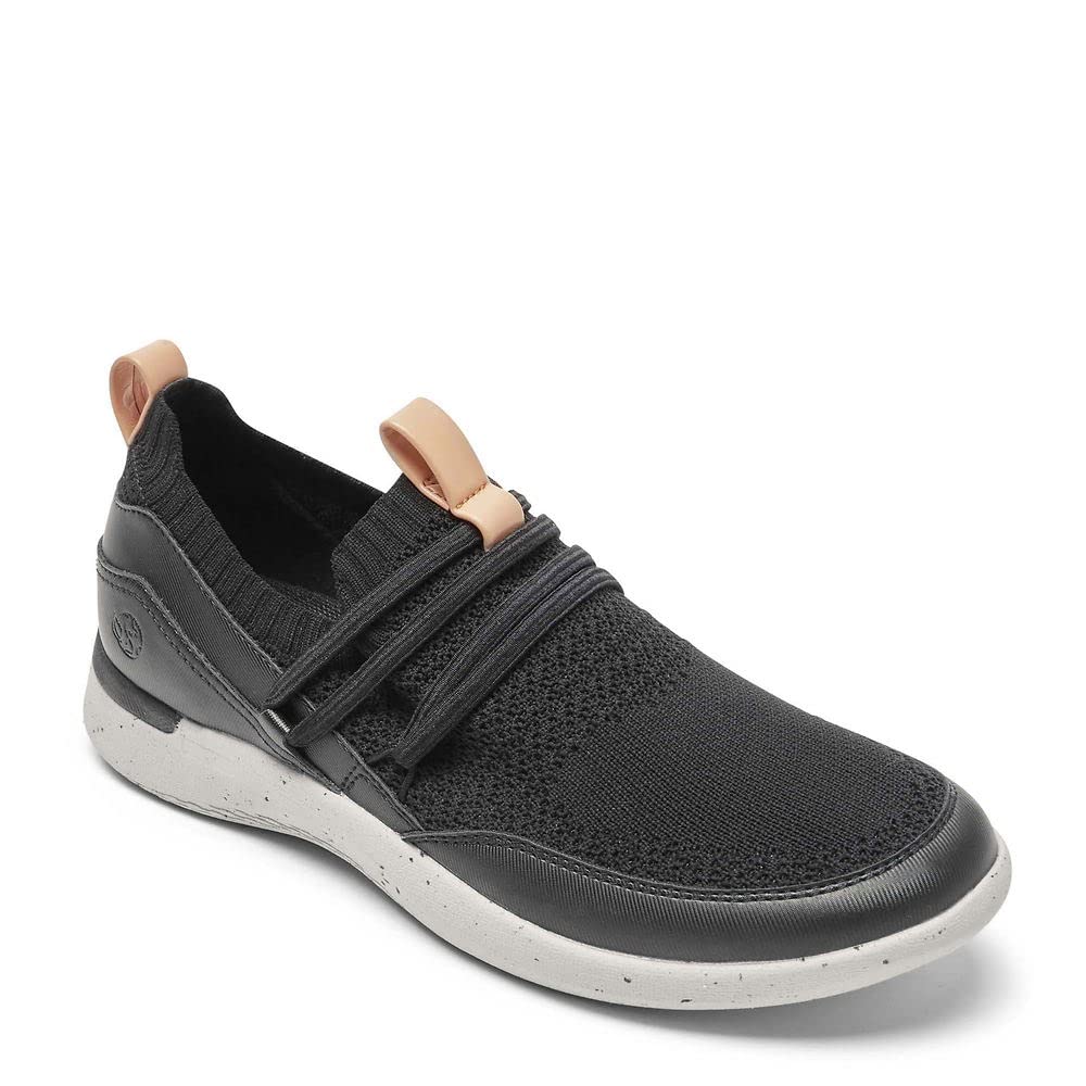 Rockport Women's Truflex W Fly Bungee Walking Shoe, Black ECO Washable, 7