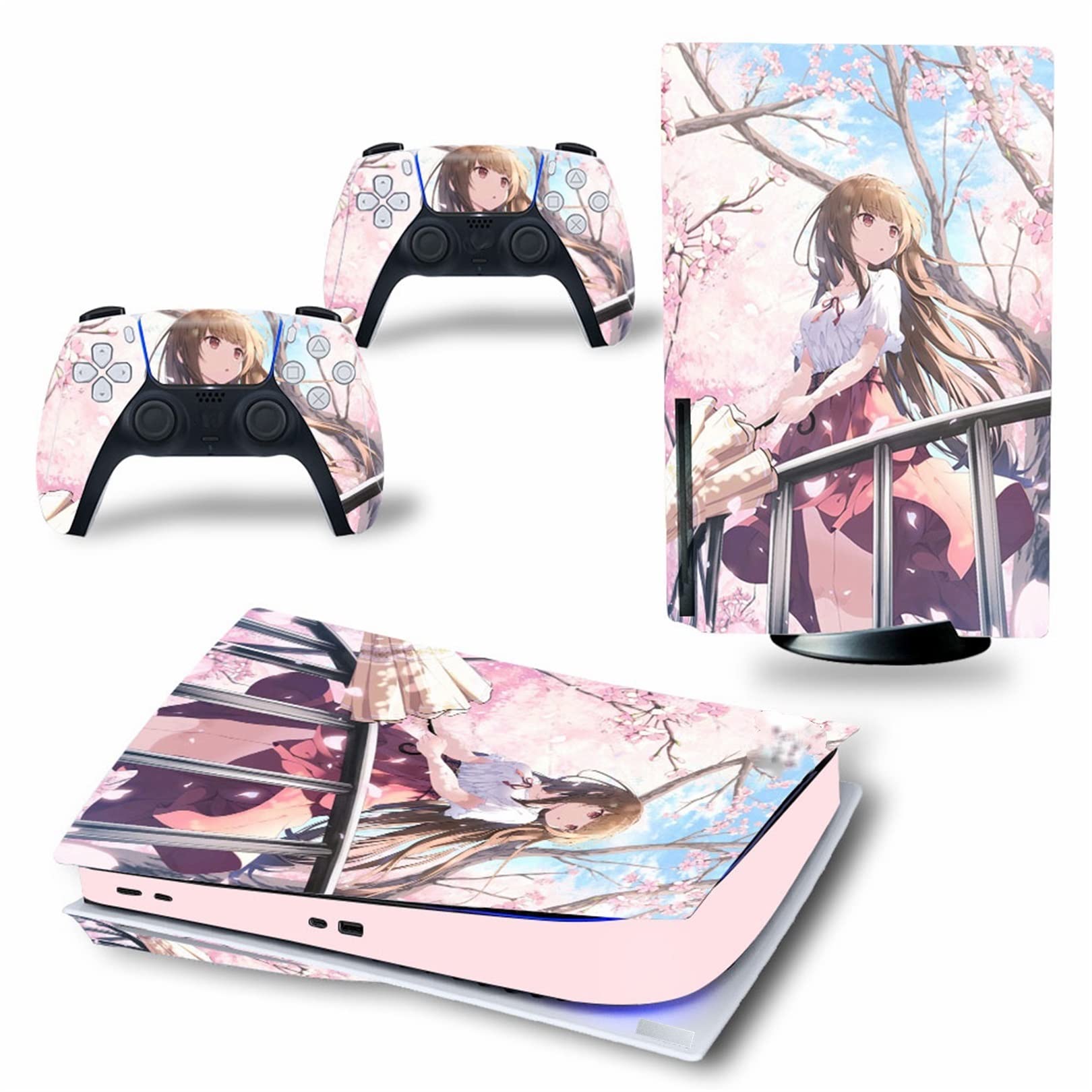 WREXIL LEEWEE for PS5 Skin Disc Edition & Digital Edition Console and Controller Vinyl Cover Skins Wraps Scratch Resistant, Compatible 70548 No Foaming (Size : Disc Version)