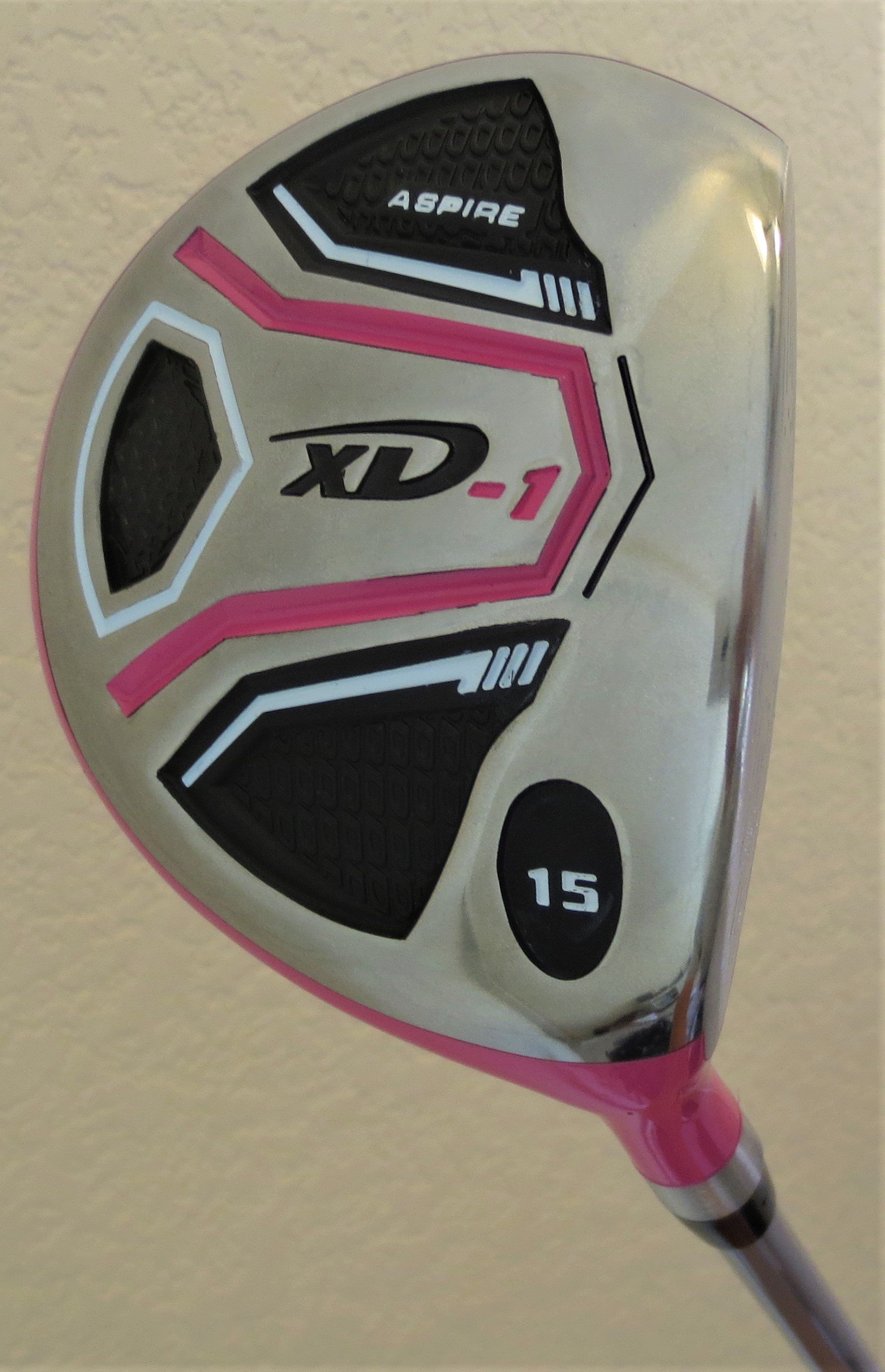 Petite Womens Complete Golf Set - Fits Ladies 5ft to 5ft 6in Tall Clubs Driver, Wood, Hybrid, Irons, Putter Deluxe Bag Pink