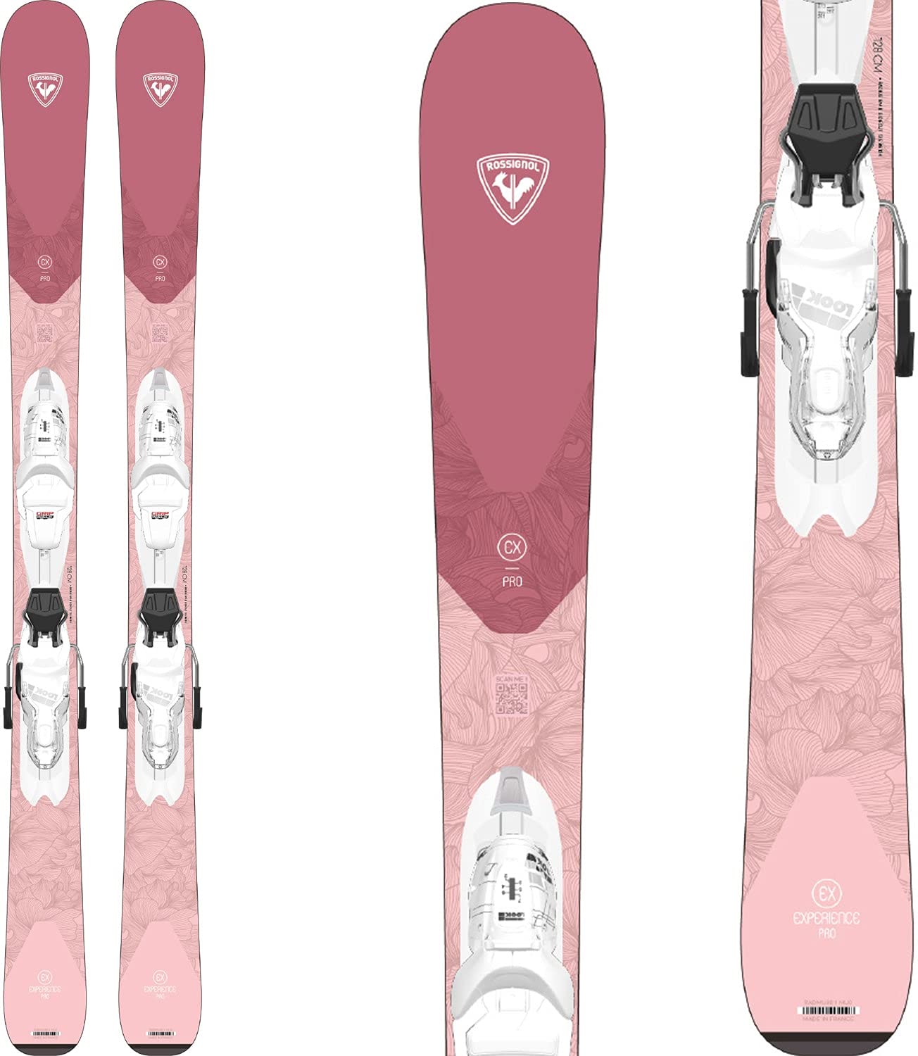 Rossignol Experience Pro Girls Skis 128 W/Xpress Jr 7 Bindings White