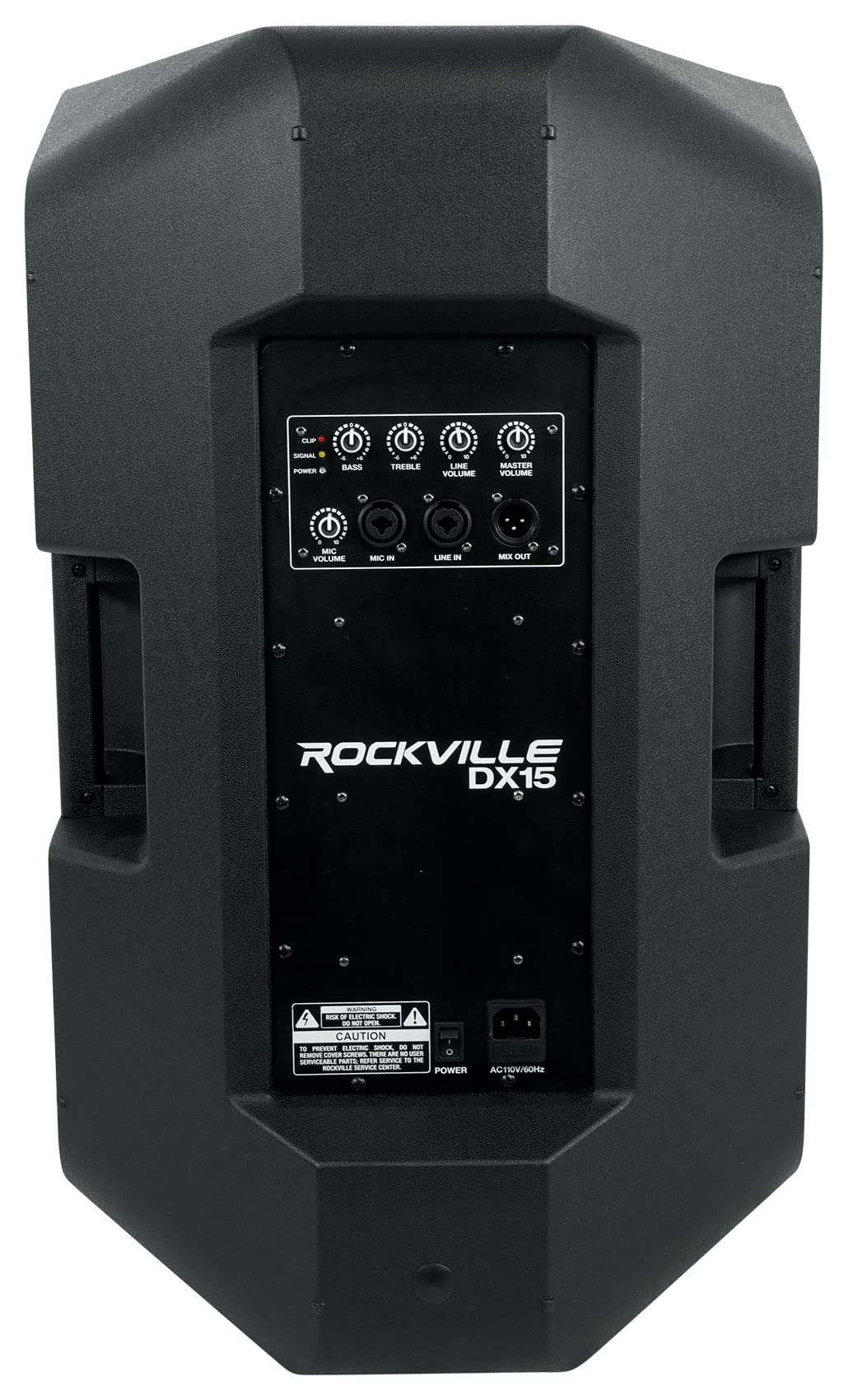 Rockville DX15 15" Class D 2000w PRO Powered Active DJ PA Speaker 500w RMS! Loud,Black