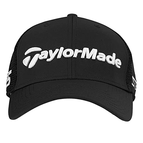 TaylorMade Golf Standard Tour Cage Hat, Black, Large/Extra Large