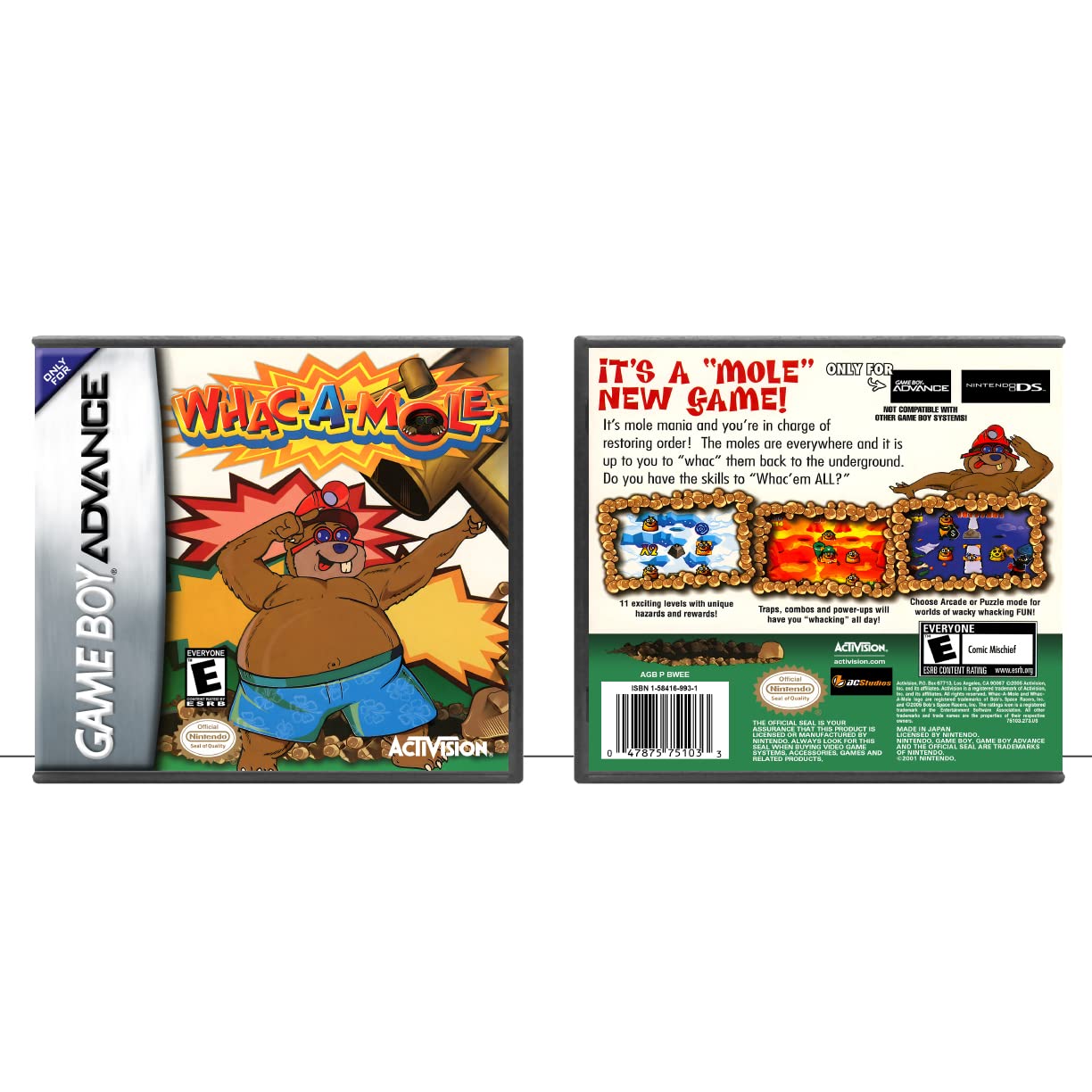 Whac-A-Mole | (GBA) Game Boy Advance - Game Case Only - No Game