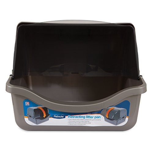Petmate 22793 Retracting Litter Pan, Brushed Nickel