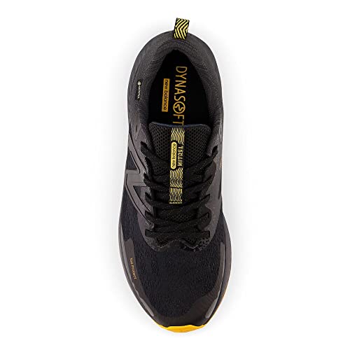 New Balance Men's DynaSoft Nitrel V5 GTX Trail Running Shoe, Black/Vibrant Apricot, 12 X-Wide
