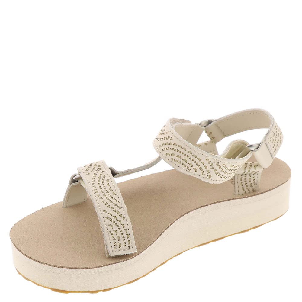 Teva Women's Midform Universal Geometric Sandal, White Swan, 11