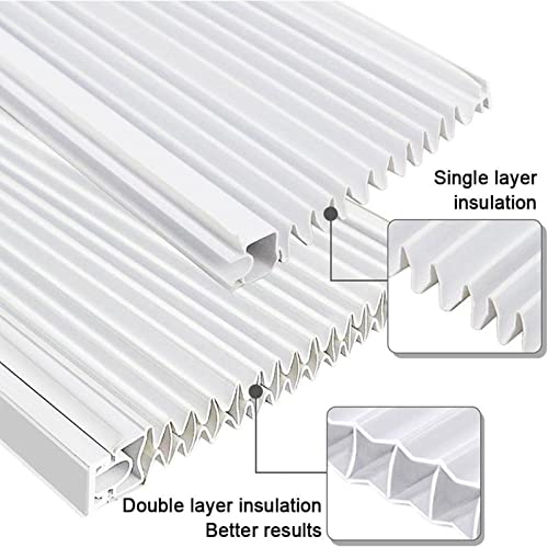 Window Air Conditioner Side Panels with Frame, AC Insulation Side Panels Curtain Kit, Room AC Accordion Filler Curtain Kit Replacement, Adjustable Insulation AC Side Panel Include Frames