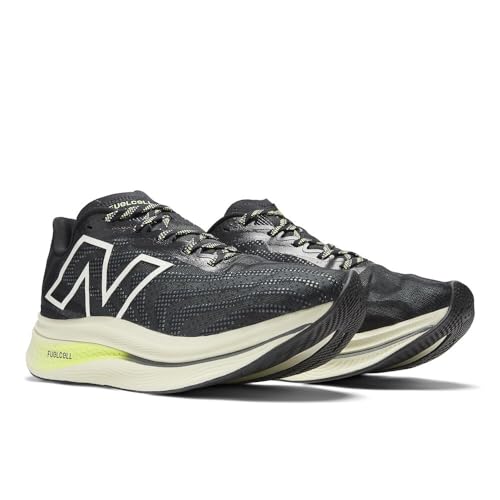 New Balance Men's FuelCell SuperComp Trainer V2 Running Shoe, Black/Thirty Watt, 10.5