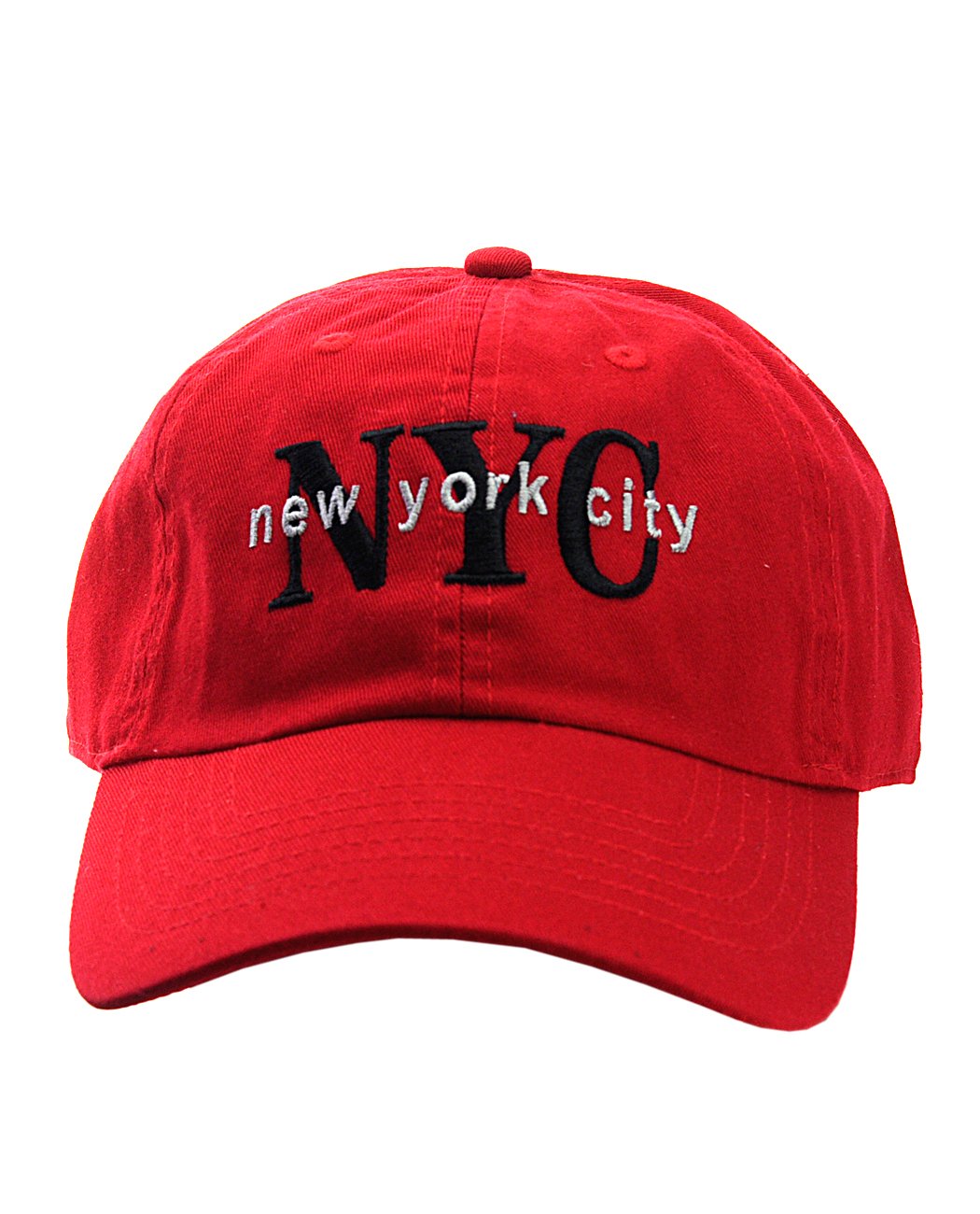 NYFASHION101 Unisex NYC New York City Embroidered Adjustable Low Profile Cap, NY02, Red
