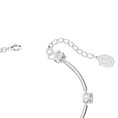 SWAROVSKI Constella Bangle Bracelet with White Circle Cut Crystals on a Rhodium Finish Setting, Part of the Constella Collection