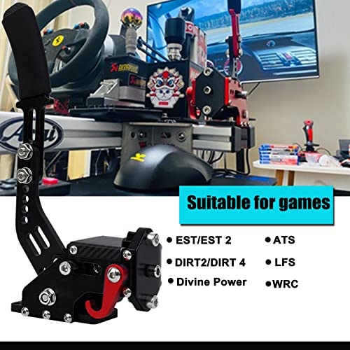 Obokidlyamor 3-IN-1 Upgrade Version For PS4/PS5/PC USB Handbrake Support G29 Compatible With PS4/PS5 For Sim Racing Games Sim Rig,Black,Without Clamp