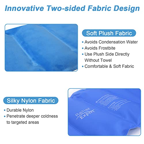 Relief Expert Ice Pack for Injuries Reusable(16" x 9") Gel Cold Pack for Lower Back, Shoulder, Knee, Hip Pain Relief, Cold Compress for Swelling, Bruises – Flexible