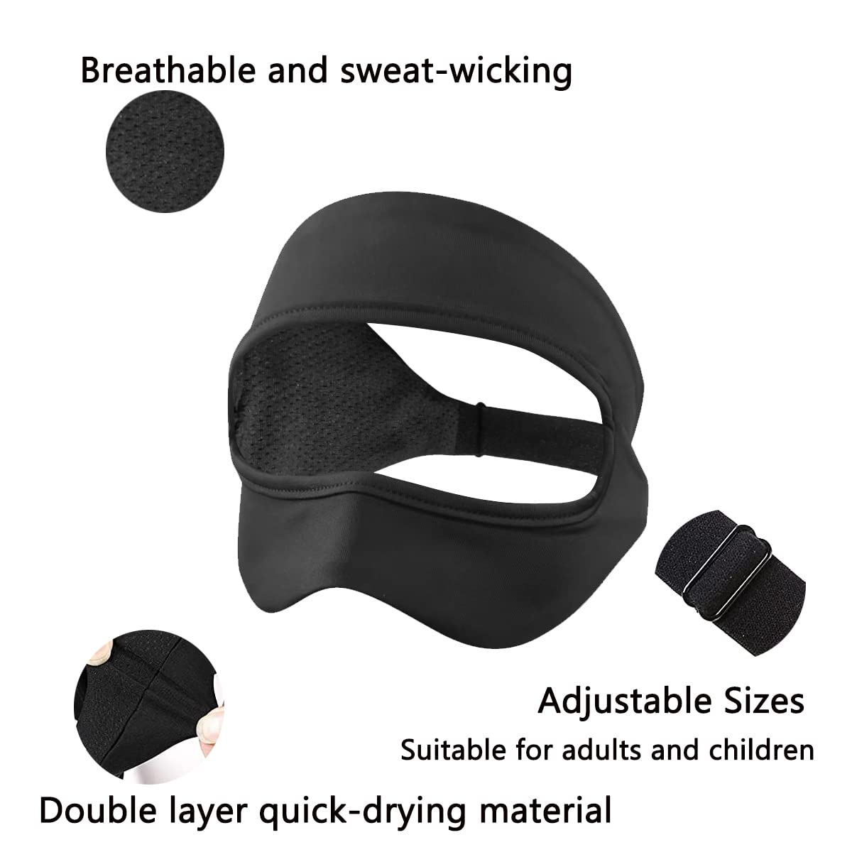 VR Eye Mask Sweat Band Adjustable Sizes HMD Padding Face Cover Sweat Guard Face Mask for Meta/Oculus Quest 2 Go HTC Vive Virtual Reality Games Accessories