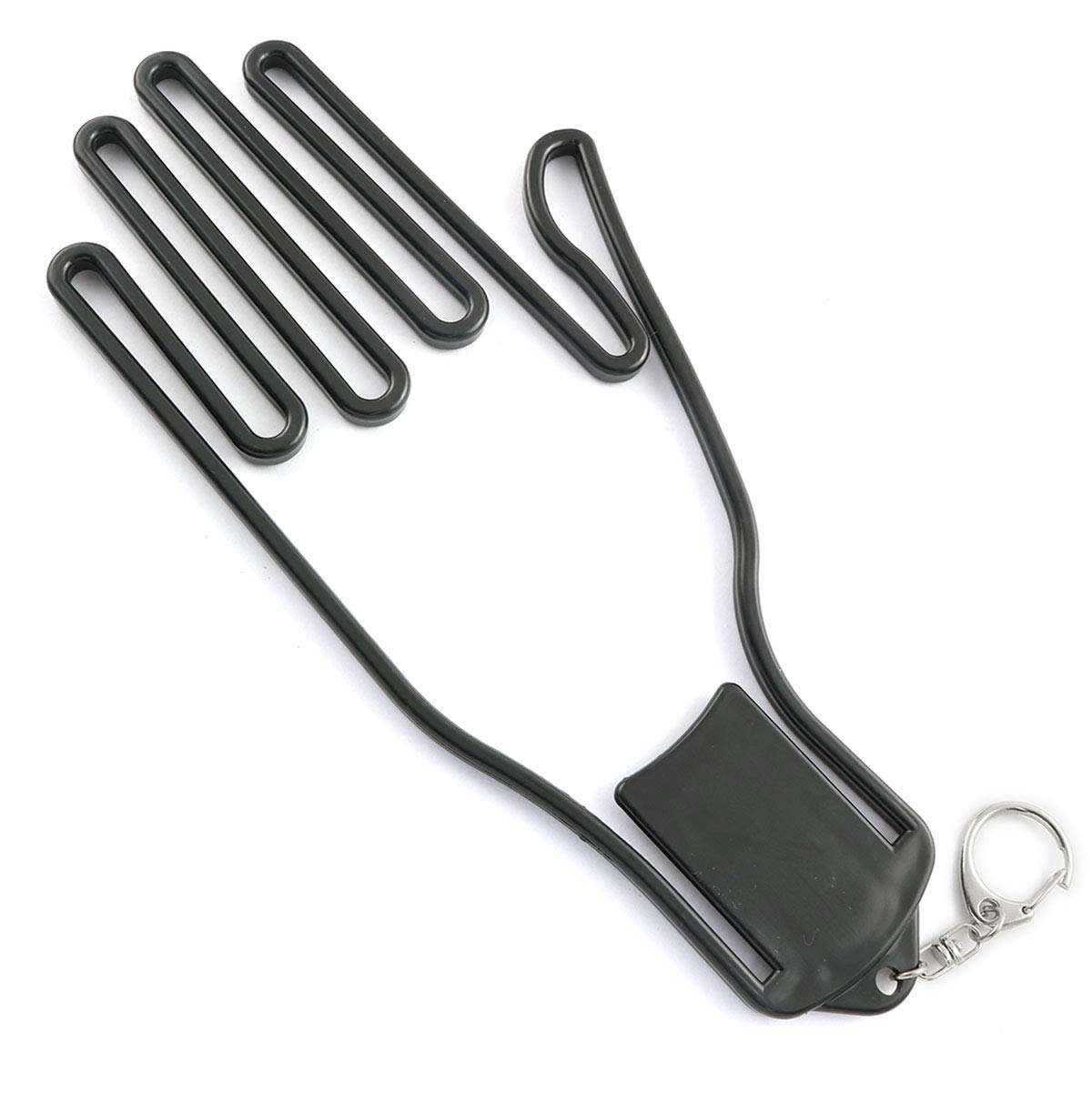 Pro Bamboo Kitchen Golf Glove Rack Black Plastic Golf Glove Dryer/Hanger/Stretcher with Stainless Steel Hook for Drying Gloves, Keep The Shape of Gloves